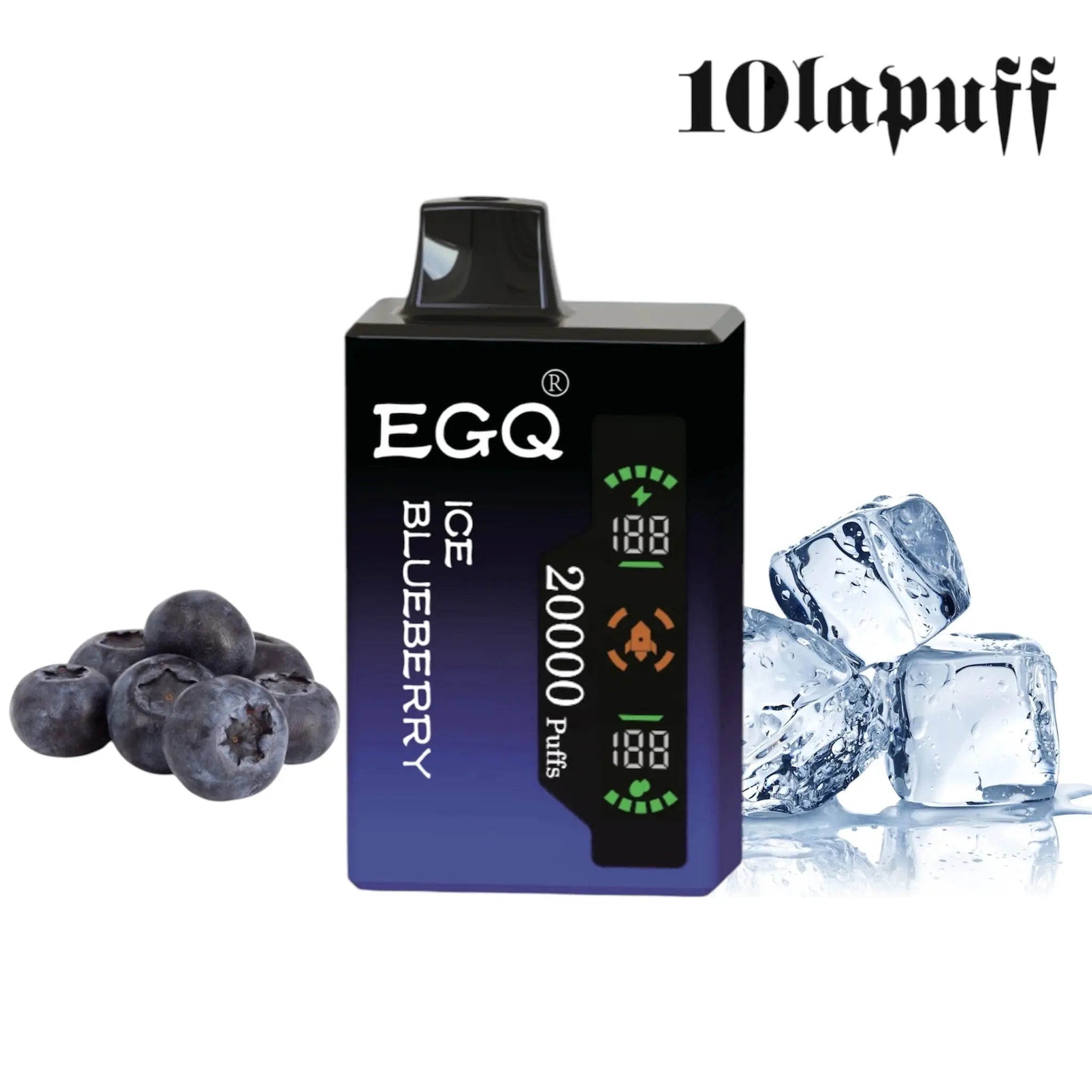 PUFF 20000 EGQ - Blueberry Ice : Explosion Glacée – 10lapuff